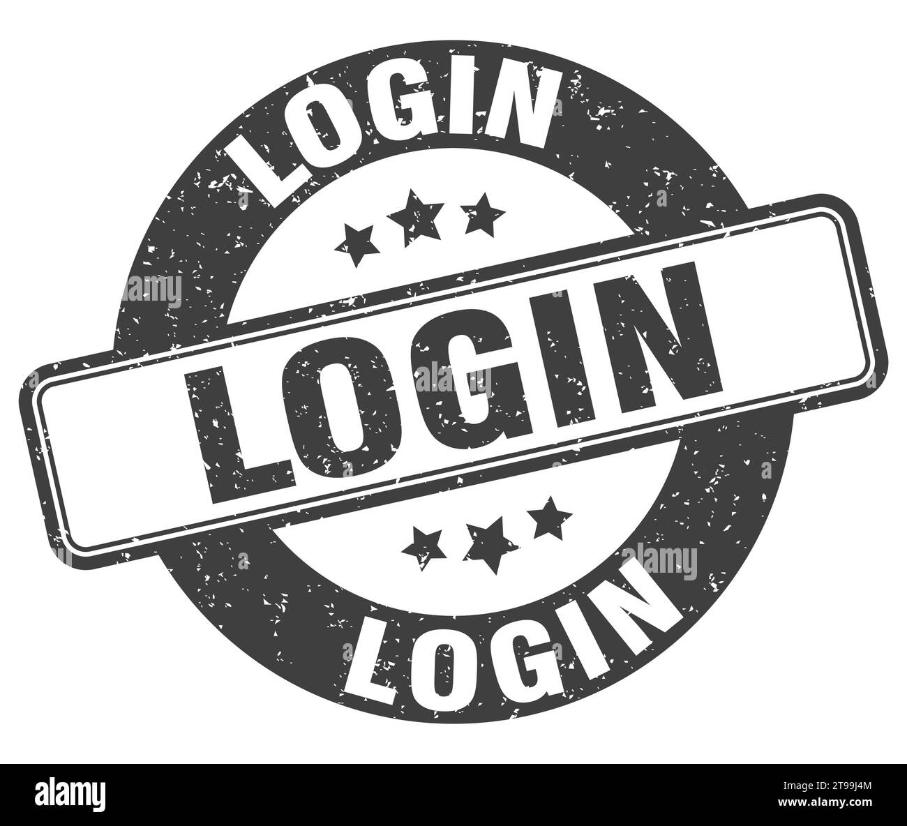 login stamp. login sign. round grunge label Stock Vector Image & Art - Alamy