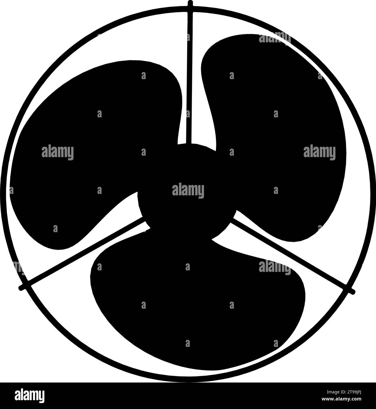 Fan Propeller Vector. Illustration Isolated On White Background. A ...