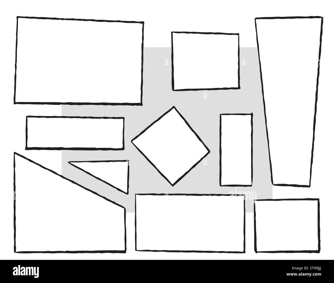 Set of hand drawn text boxes; vector graphics; clouds for quotes and ...