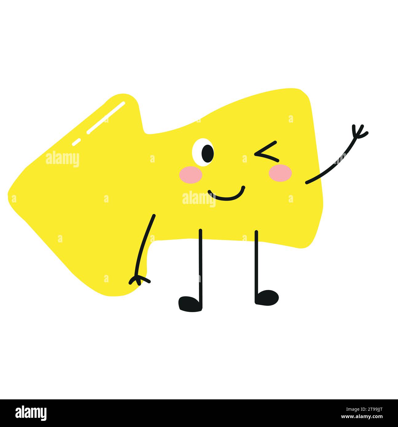 Funny cute happy arrow ,baby face,kawaii characters . Vector child ...