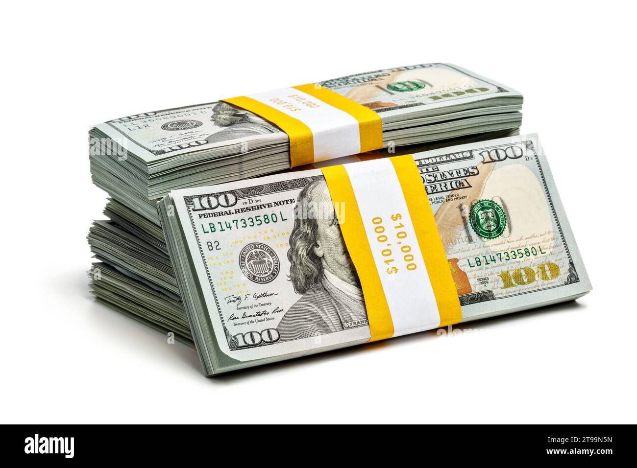 Bundles of 100 US dollars 2013 edition banknotes Stock Photo - Alamy