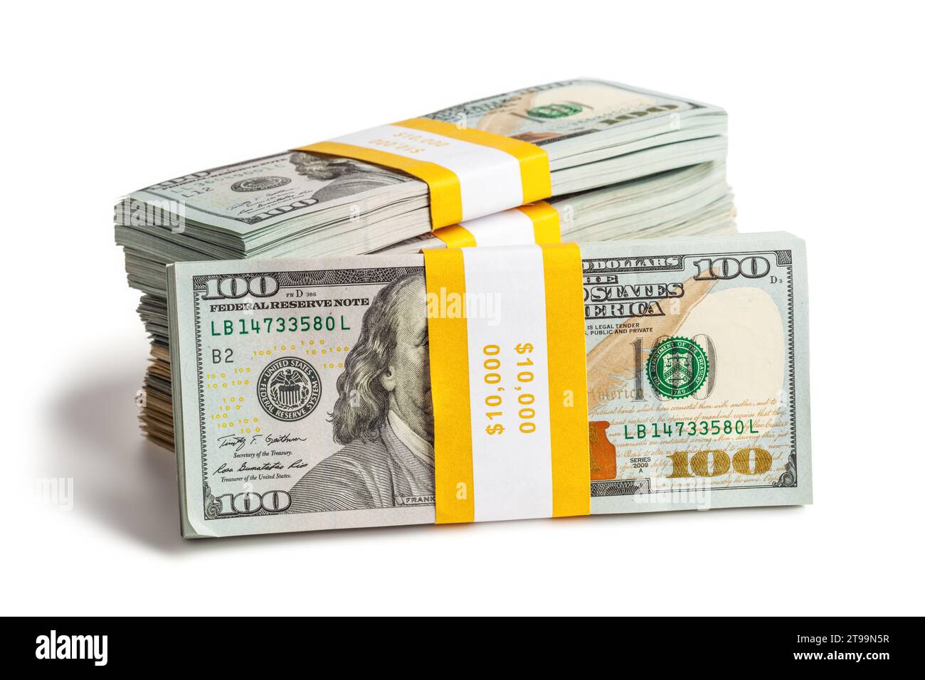 Bundle of 100 US dollars 2013 edition banknotes Stock Photo - Alamy