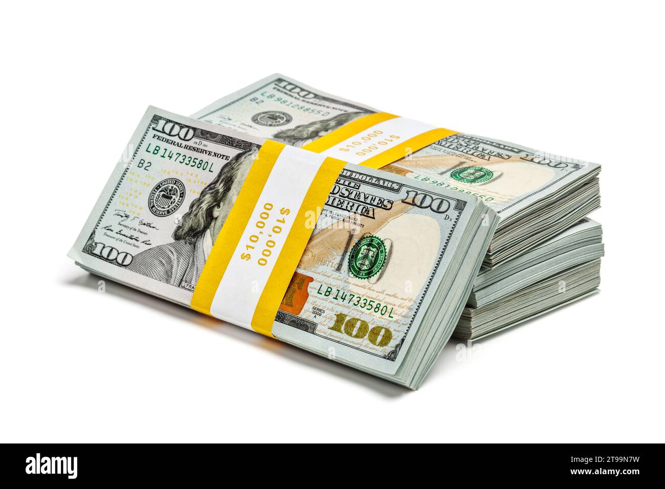 Bundles of 100 US dollars 2013 edition banknotes Stock Photo - Alamy