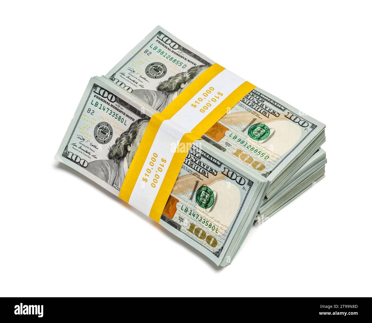 Bundles of 100 US dollars 2013 edition banknotes Stock Photo - Alamy