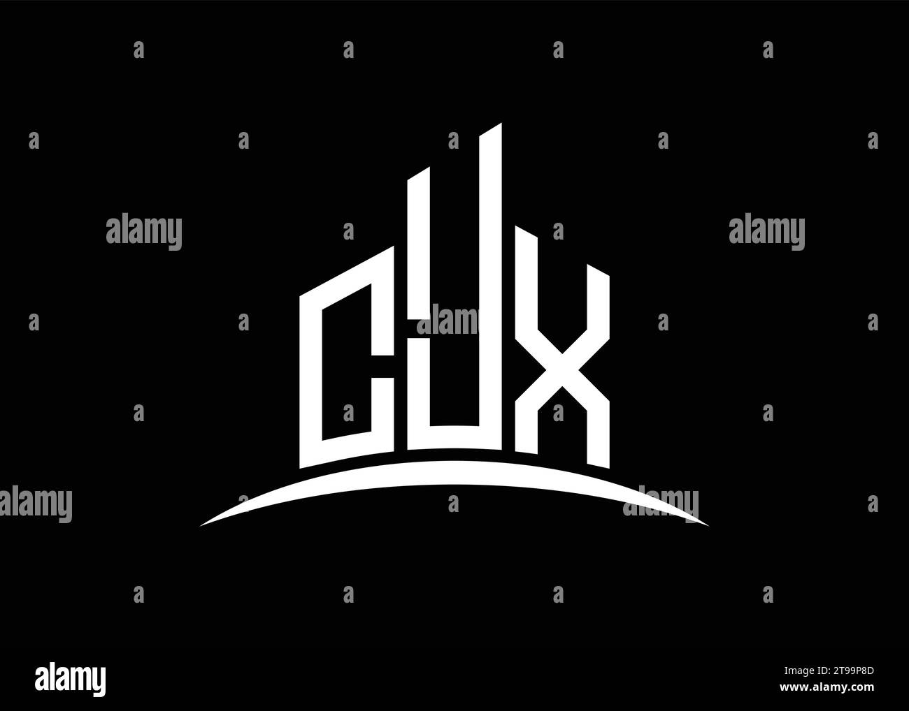 Letter CJX building vector monogram logo design template. Building ...