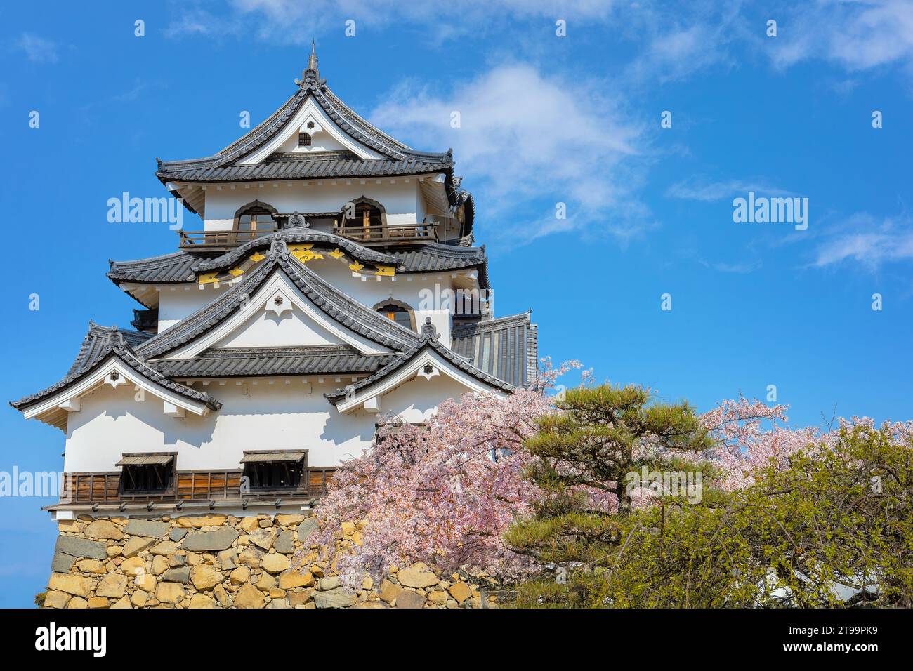 Shiga, Japan - April 3 2023: Hikone Castle completed in 1622, a ...