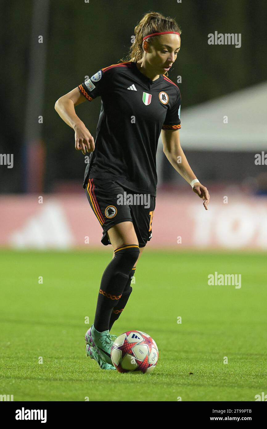 Rome, Italy, 23 Nov, 2023 Benedetta Glionna of AS Roma at the Roma vs Ajax Uefa Champions League ...