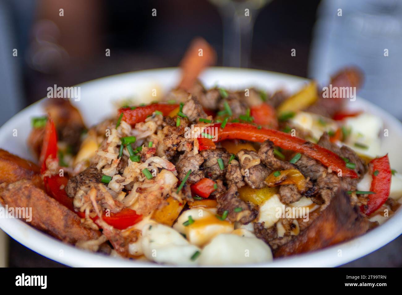 Italian Style Poutine as a single serving Stock Photo - Alamy