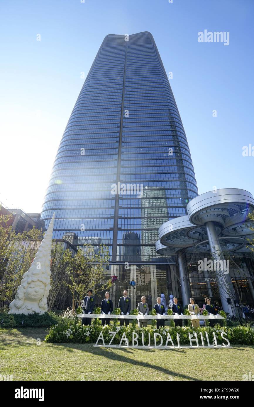 The opening ceremony for the Azabudai Hills complex featuring Japan's newly-built tallest ...