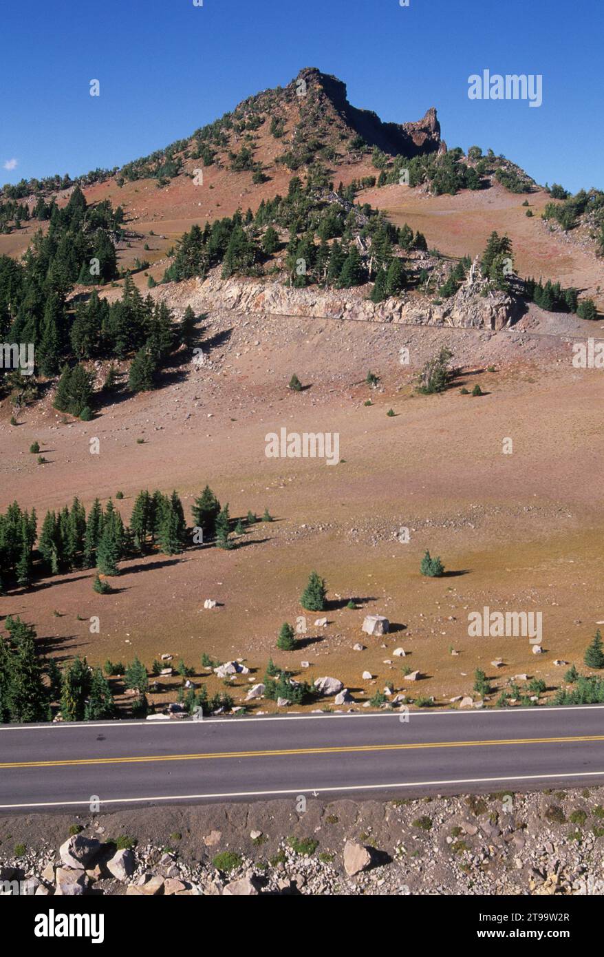 Hillman Peak & Rim Drive from The Watchman Trail, Crater Lake National ... Hillman Peak & Rim Drive from The Watchman Trail, Crater Lake National ...