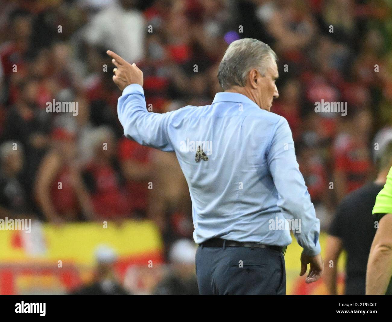 Rio de Janeiro-Brazil, November 23, 2023, Flamengo coach Tite with a ...