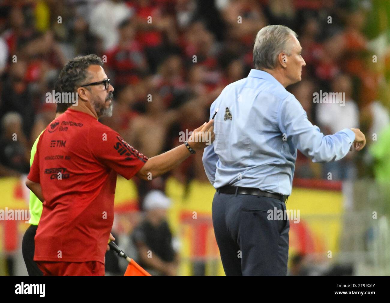 Rio de Janeiro-Brazil, November 23, 2023, Flamengo coach Tite with a ...