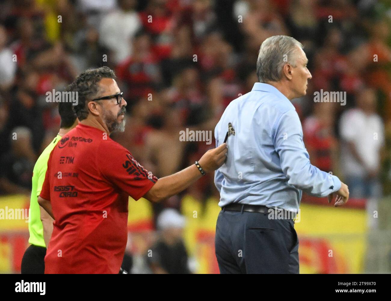 Rio de Janeiro-Brazil, November 23, 2023, Flamengo coach Tite with a ...
