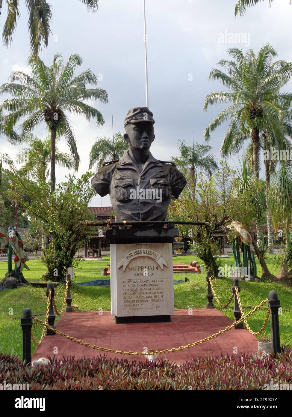 Soedanco Soepriyadi monument. He is Indonesian hero from Blitar and the ...