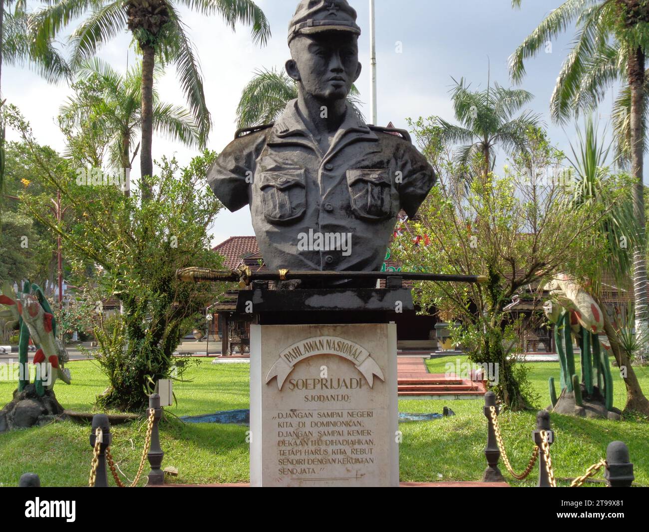 Soedanco Soepriyadi monument. He is Indonesian hero from Blitar and the ...