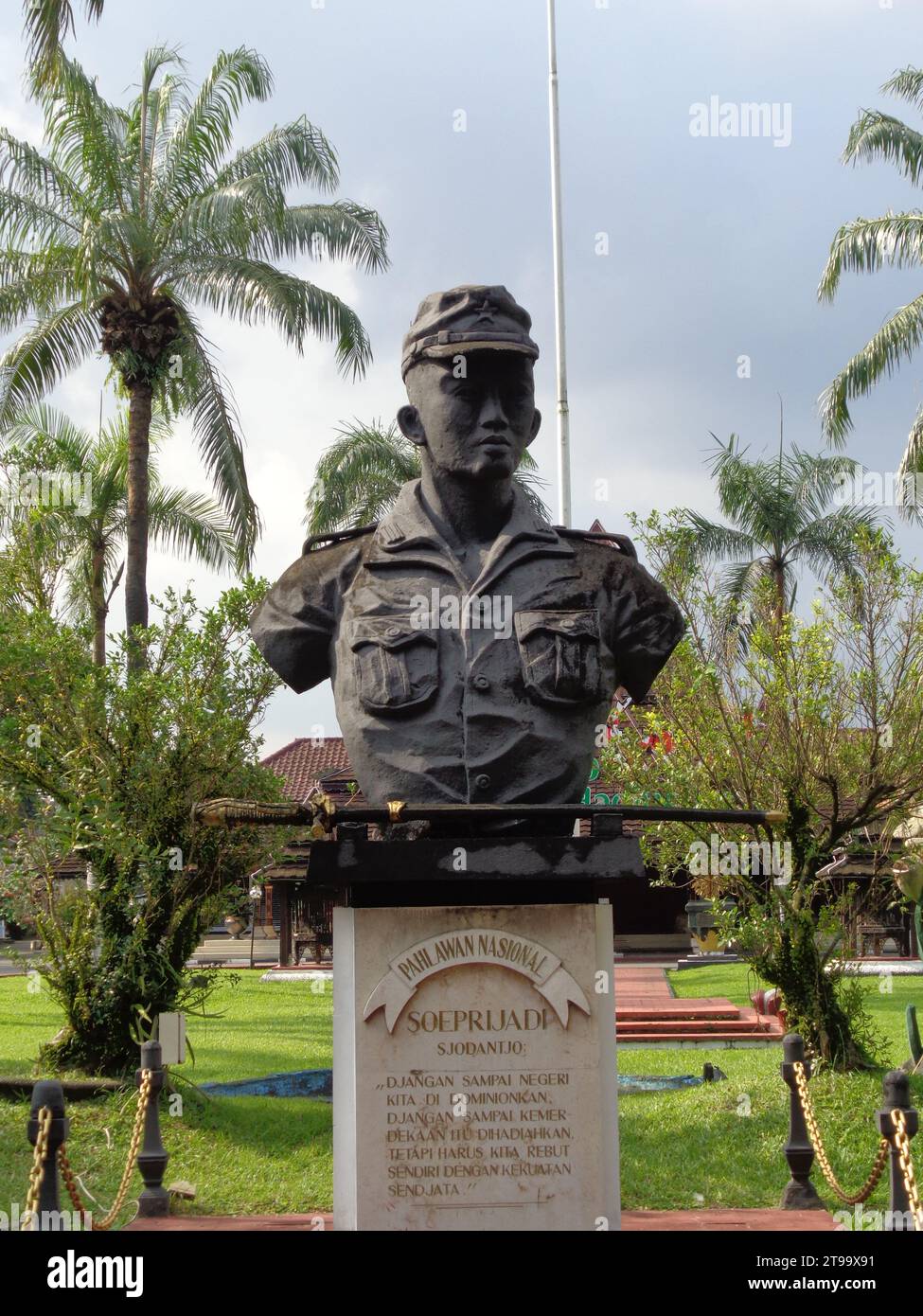 Soedanco Soepriyadi monument. He is Indonesian hero from Blitar and the ...