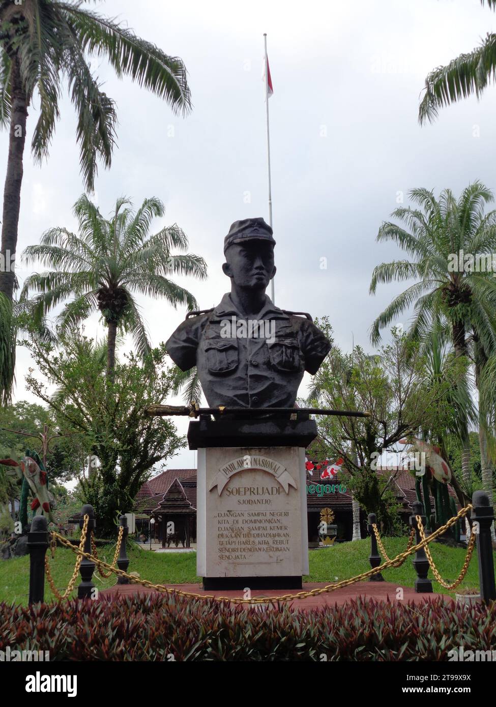 Soedanco Soepriyadi monument. He is Indonesian hero from Blitar and the ...