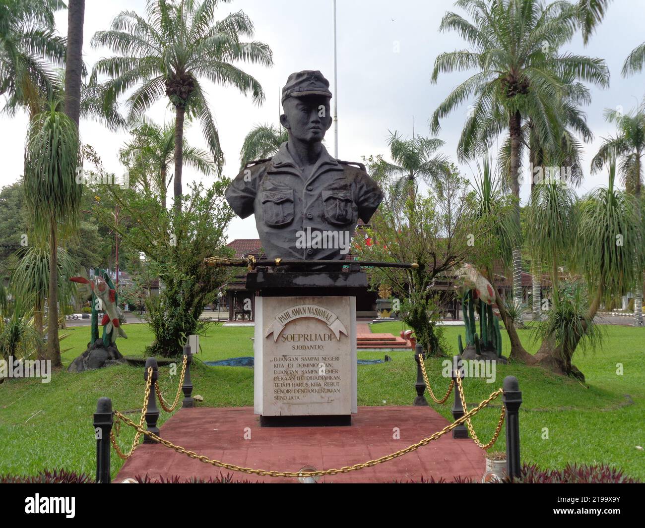 Soedanco Soepriyadi monument. He is Indonesian hero from Blitar and the ...