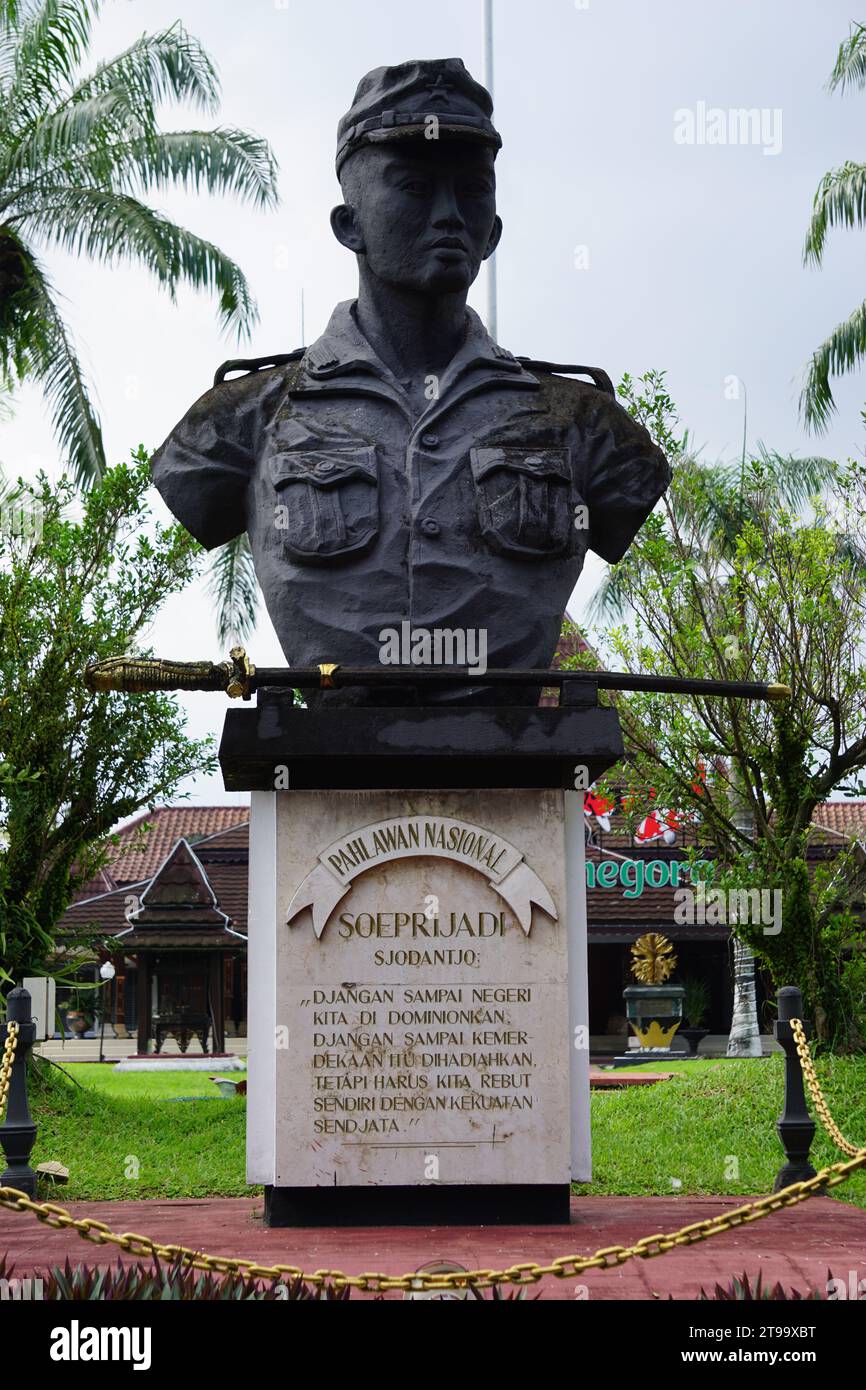 Soedanco Soepriyadi monument. He is Indonesian hero from Blitar and the ...