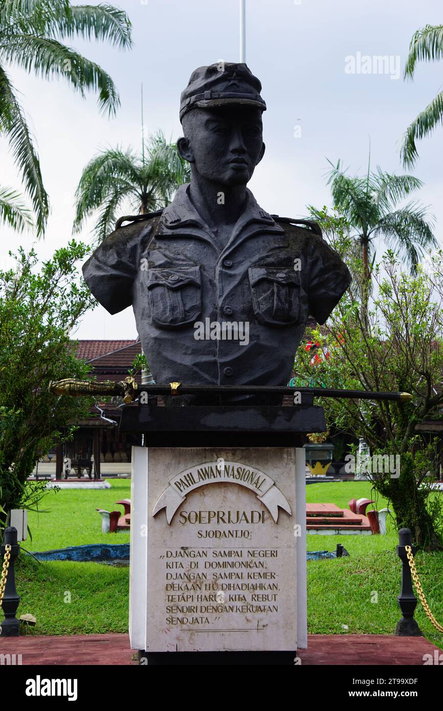 Soedanco Soepriyadi monument. He is Indonesian hero from Blitar and the ...