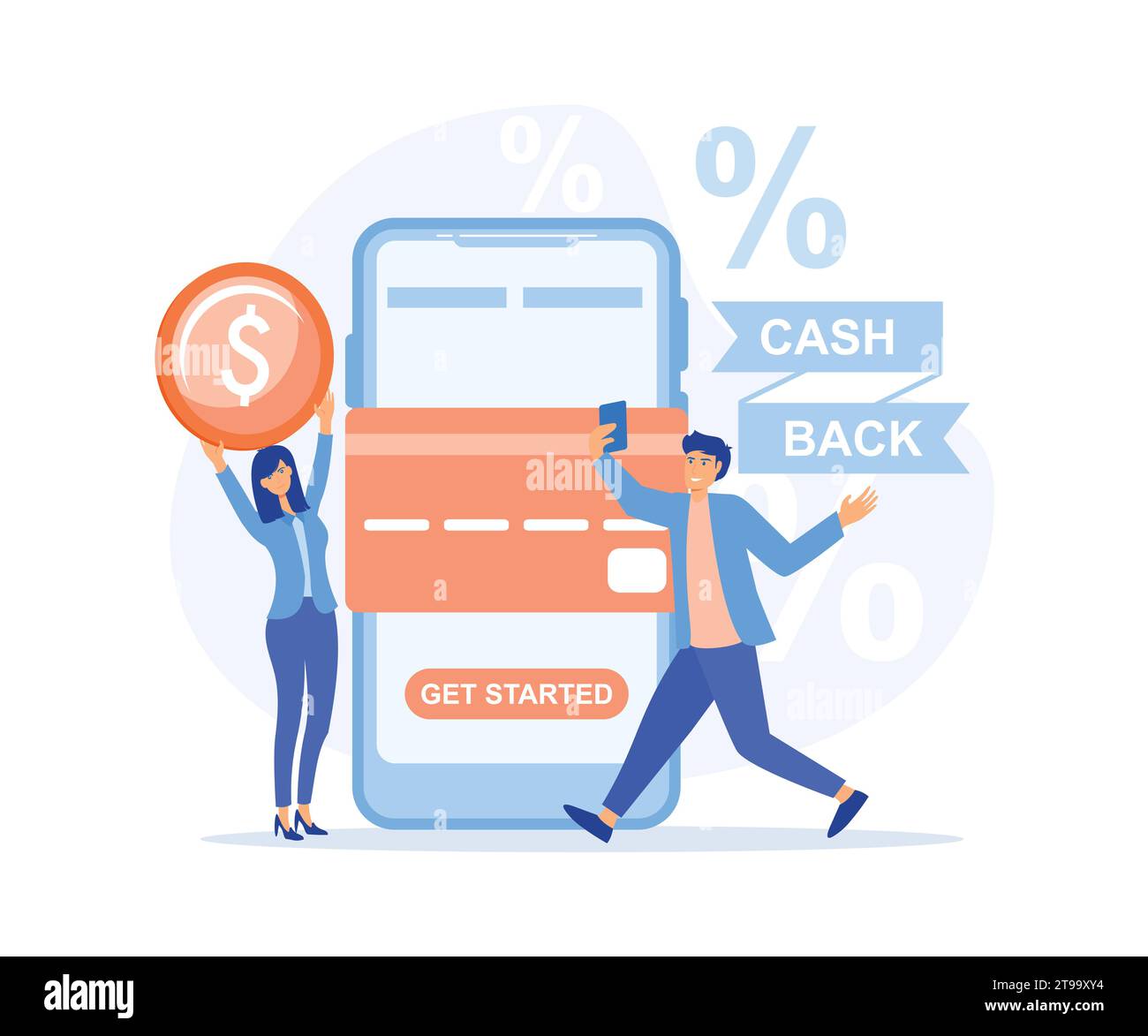 Happy customer receiving Stock Vector Images - Alamy