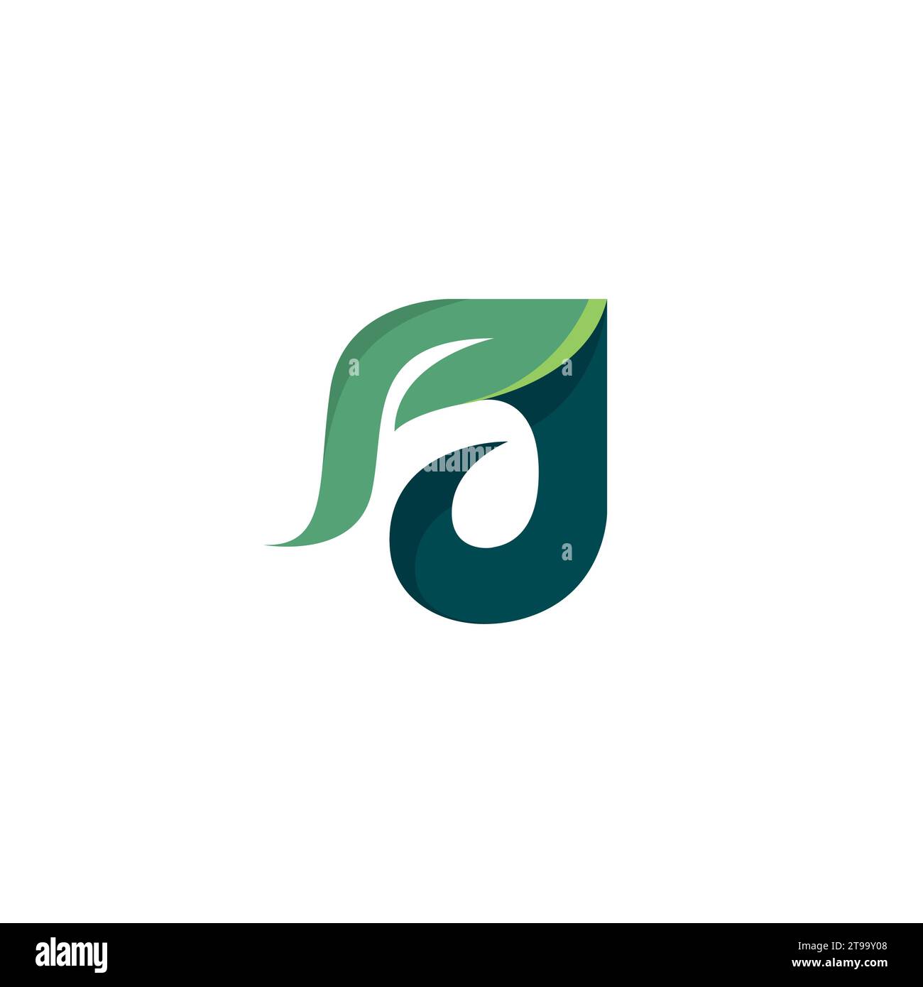 Organic Leaf Letter A Logo. Initial A Leaf Logo Stock Vector Image ...