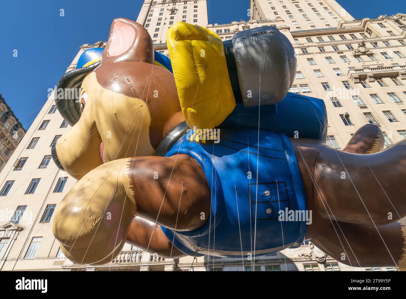 Chase of PAW Patrol balloon flown during 97th annual 2023 Macy's ...