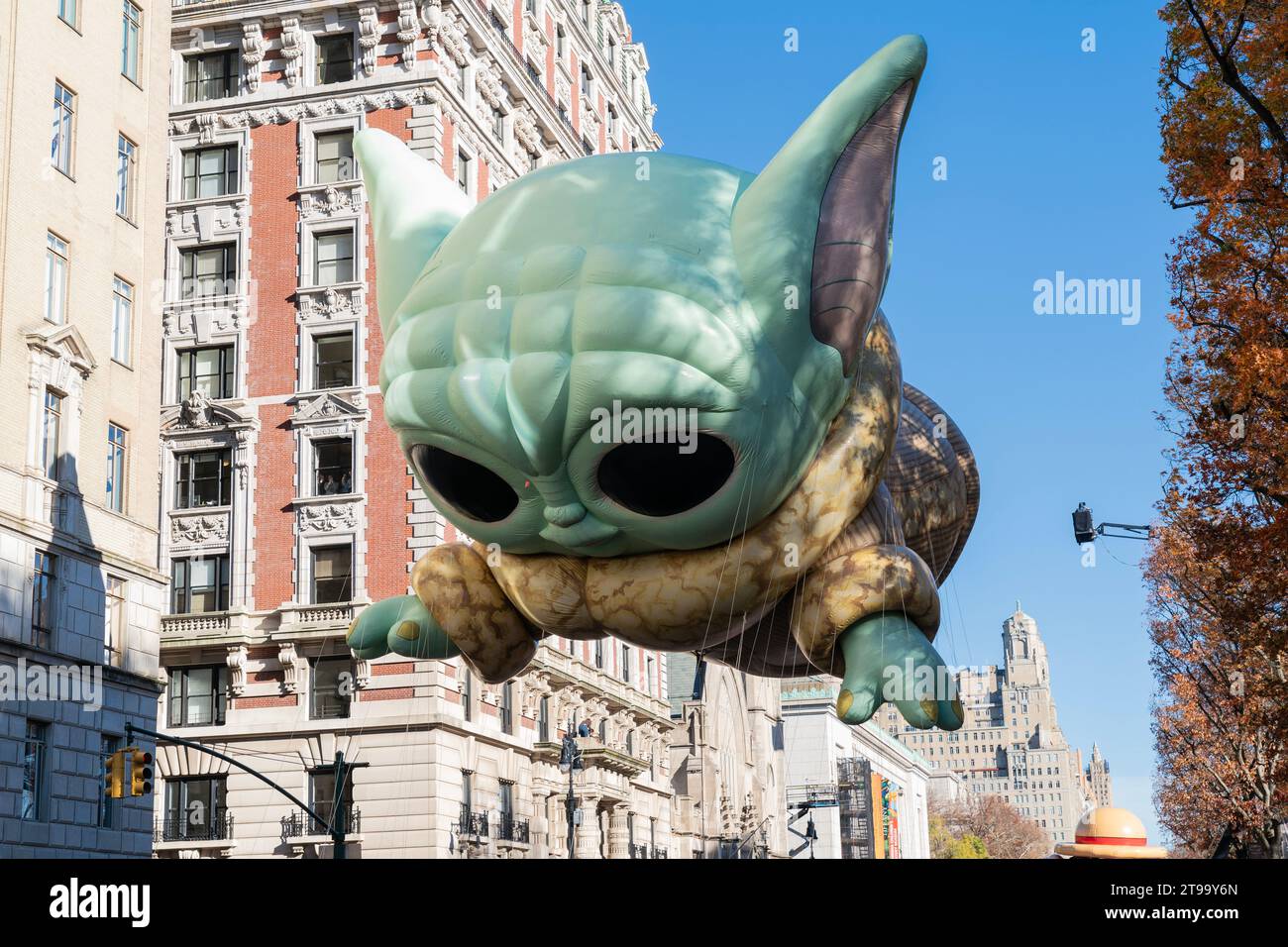 Grogu balloon flown during 97th annual 2023 Macy's Thanksgiving Day ...