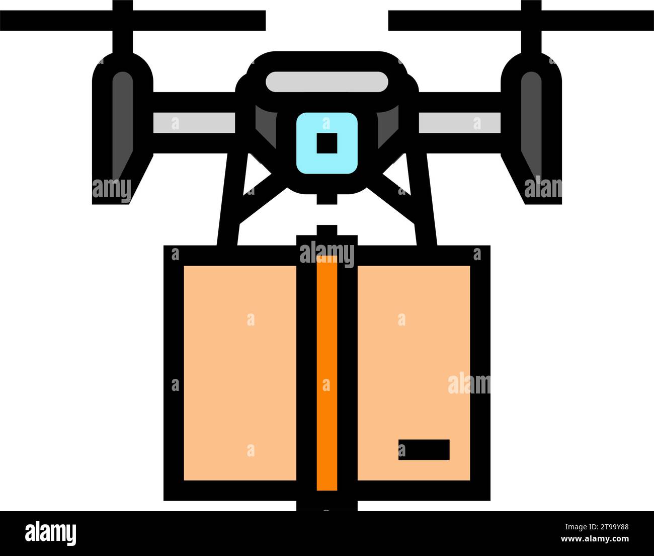 delivery drone color icon vector illustration Stock Vector Image & Art ...