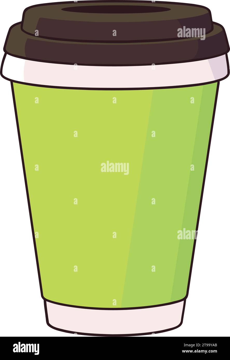 reusable coffee cup green design Stock Vector Image & Art - Alamy