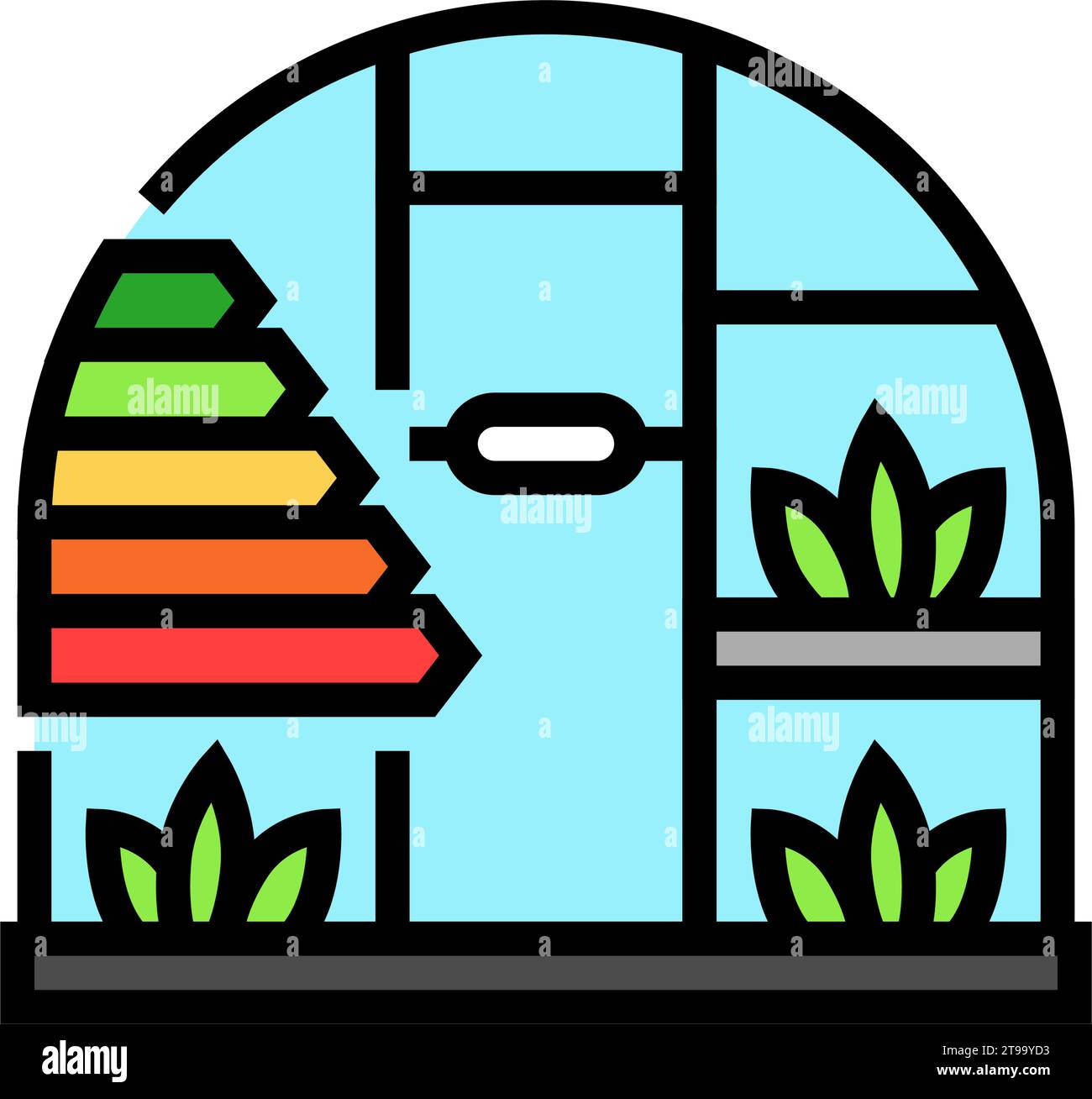 eco friendly hvac color icon vector illustration Stock Vector Image ...