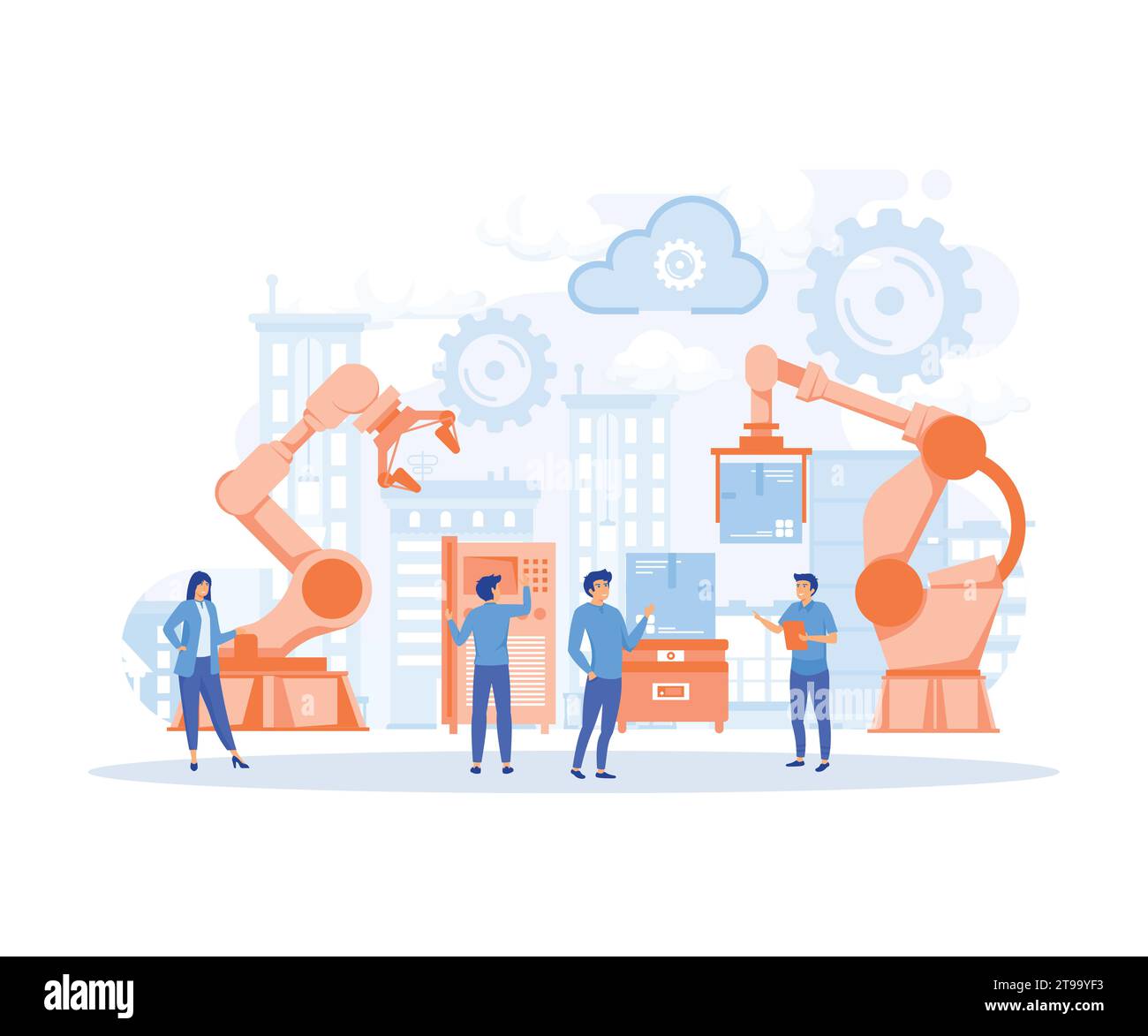 Smart logistic technology internet Cut Out Stock Images & Pictures - Alamy