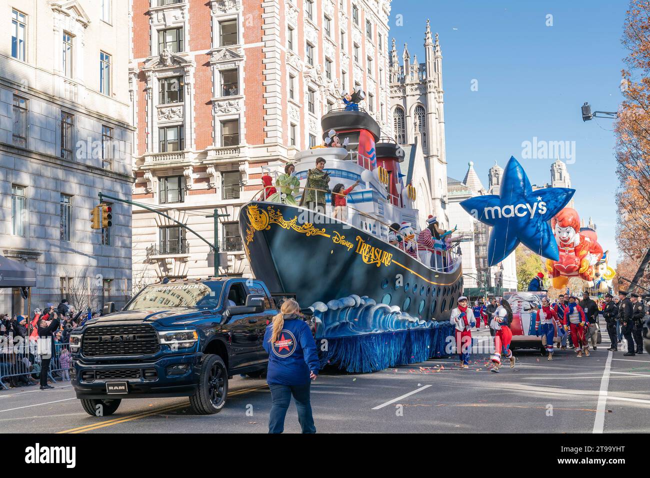 New York, USA. 23rd Nov, 2023. Disney Treasure float seen during 97th ...