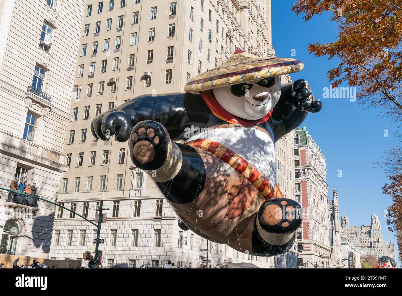 New York, USA. 23rd Nov, 2023. Kung Fu Panda balloon flown during 97th ...