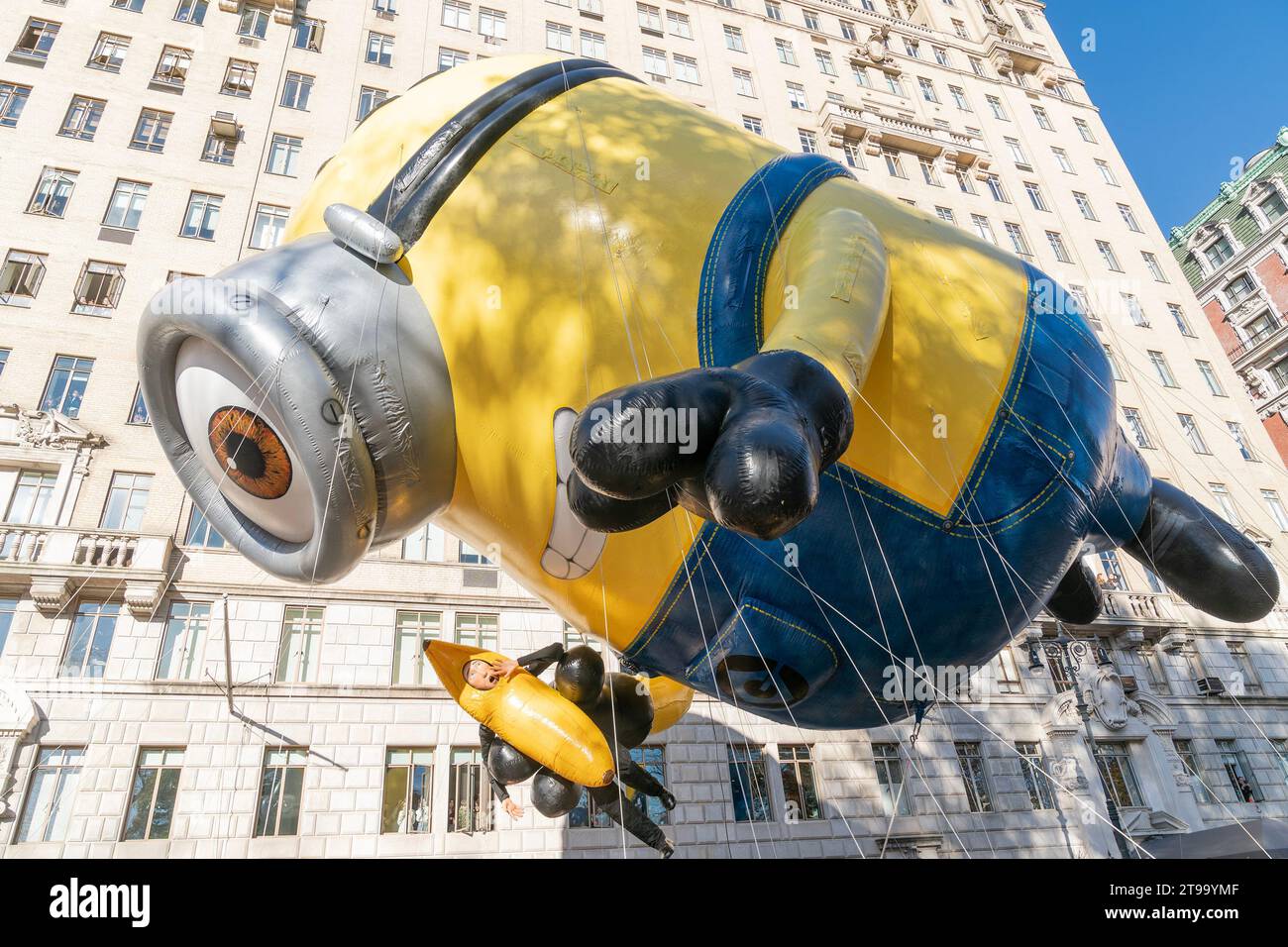 New York, USA. 23rd Nov, 2023. Stuart the Minion balloon flown during ...