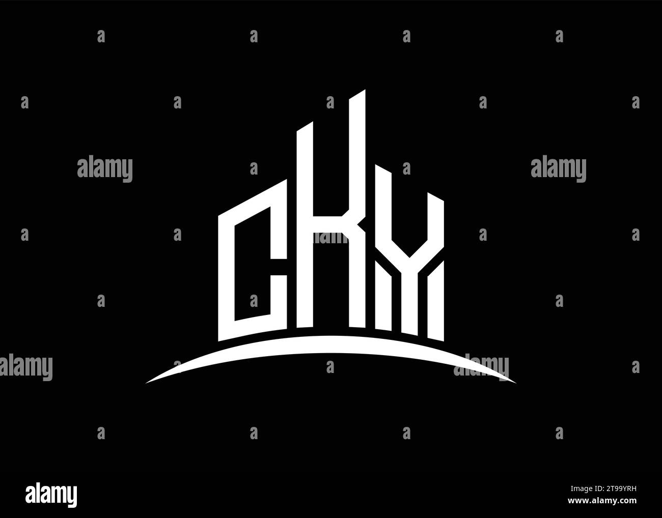 Letter CKY building vector monogram logo design template. Building ...