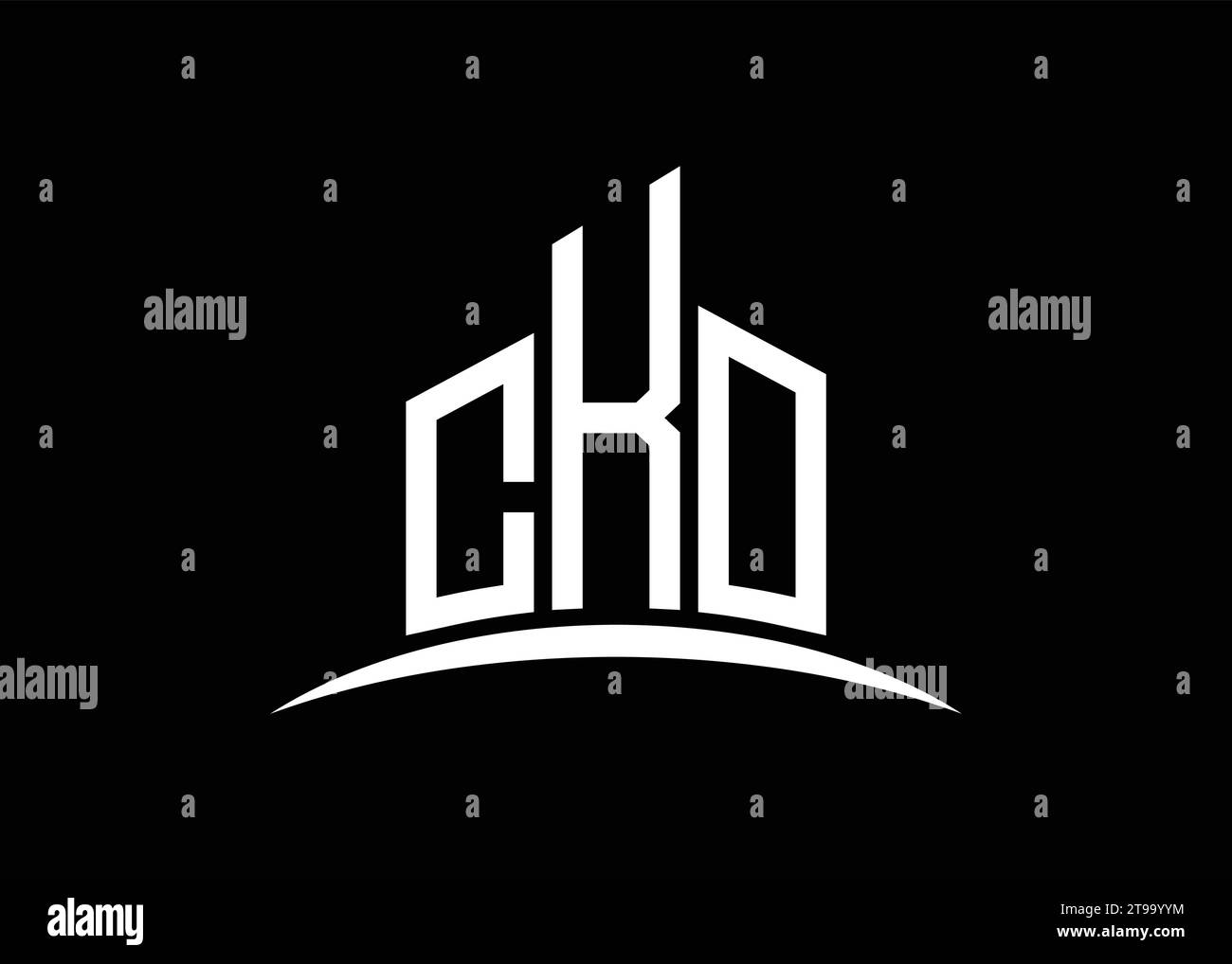 Letter CKO building vector monogram logo design template. Building ...