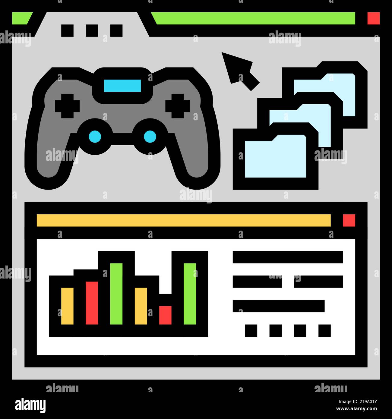 Analytics Game Development Color Icon Vector Illustration Stock Vector Image And Art Alamy