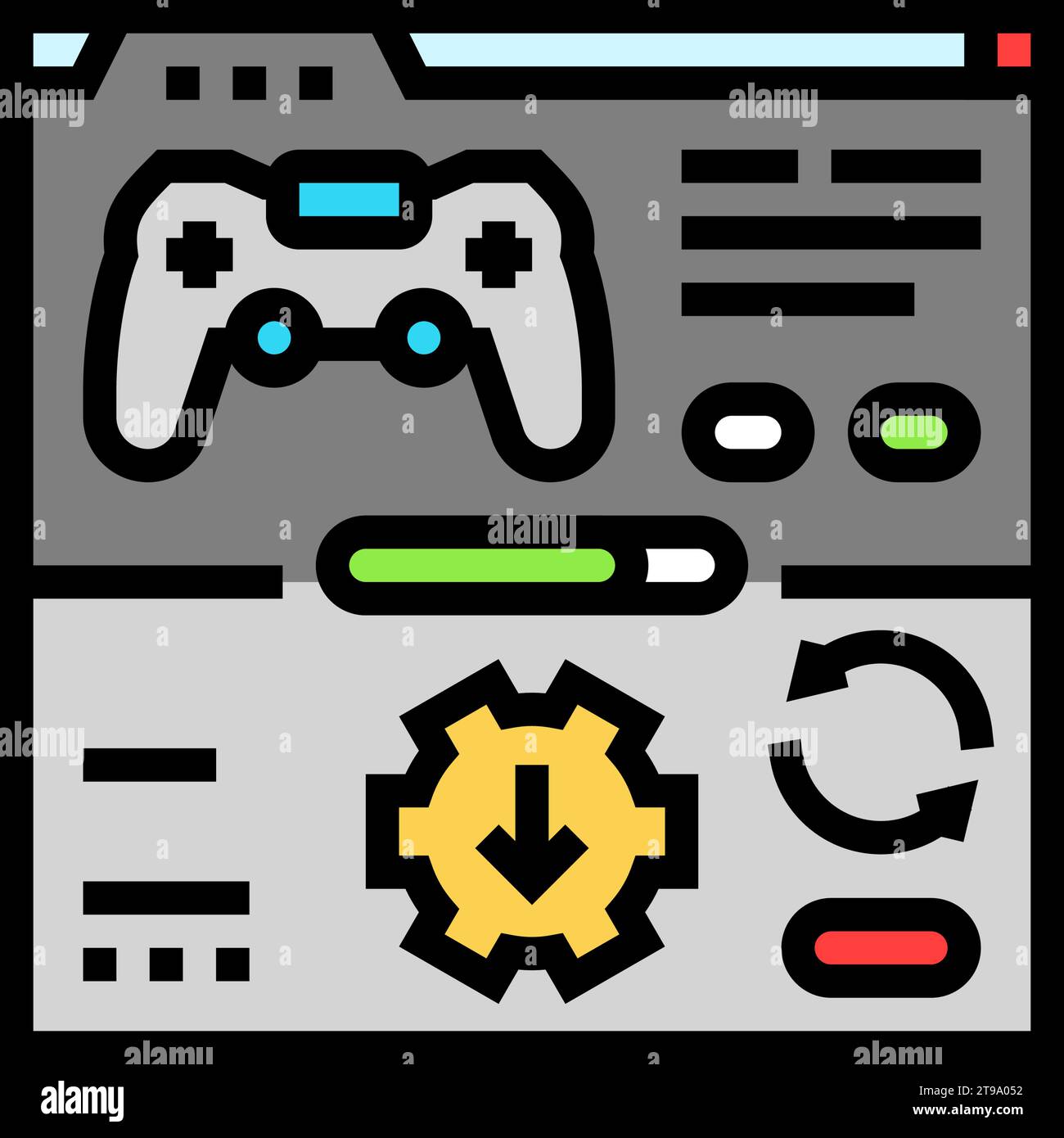 updates game development color icon vector illustration Stock Vector ... updates game development color icon vector illustration Stock Vector ...