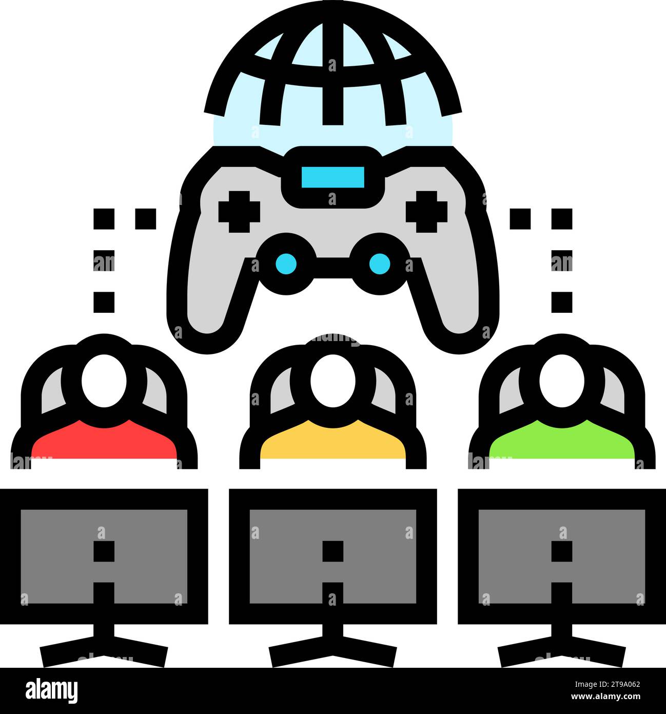 Screen multiplayer game Cut Out Stock Images & Pictures - Alamy