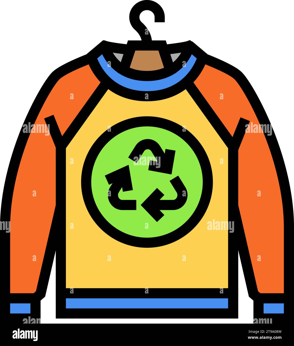 sustainable fashion green living color icon vector illustration Stock ...