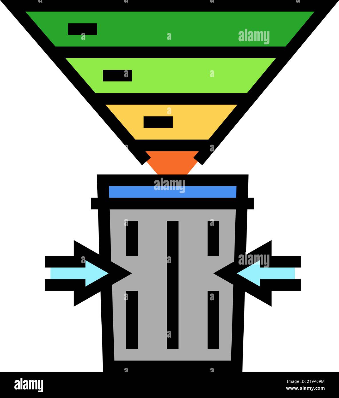 waste reduction green living color icon vector illustration Stock ...