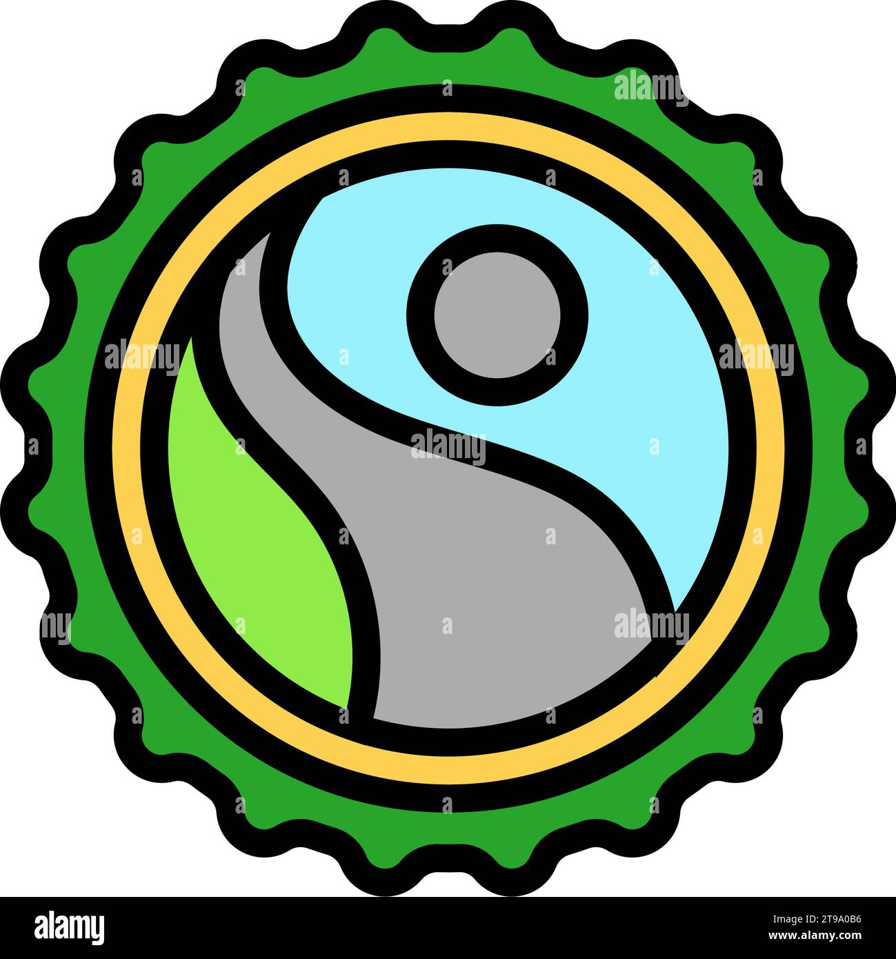 fair trade products green living color icon vector illustration Stock ...