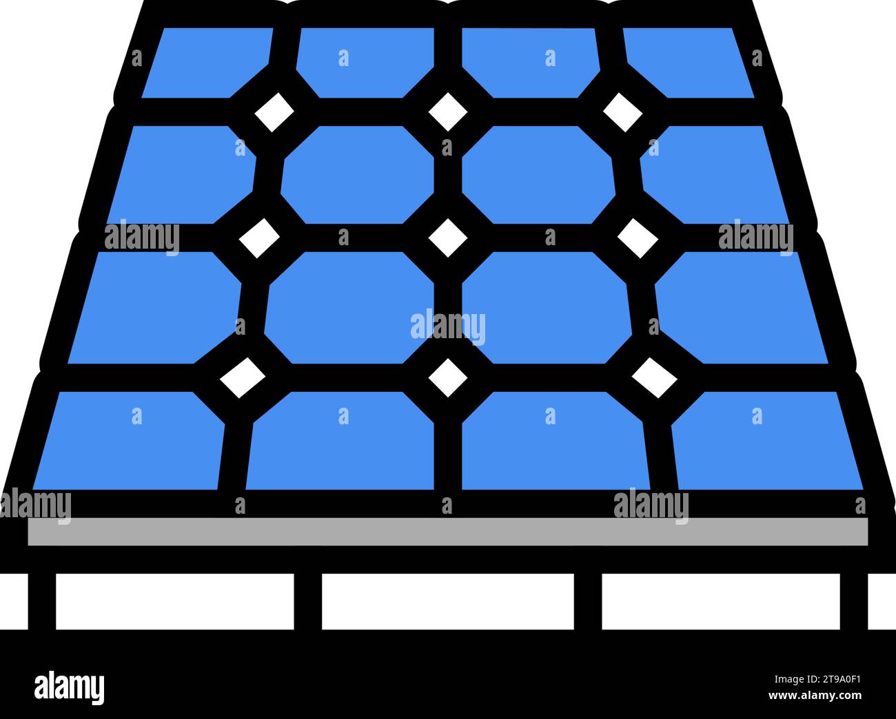 solar panels green living color icon vector illustration Stock Vector ...