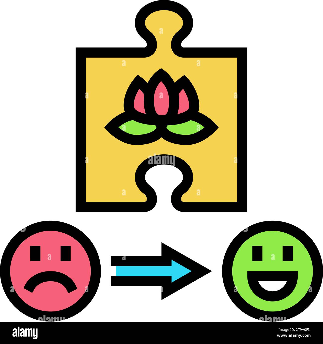 coping strategies mental health color icon vector illustration Stock ...