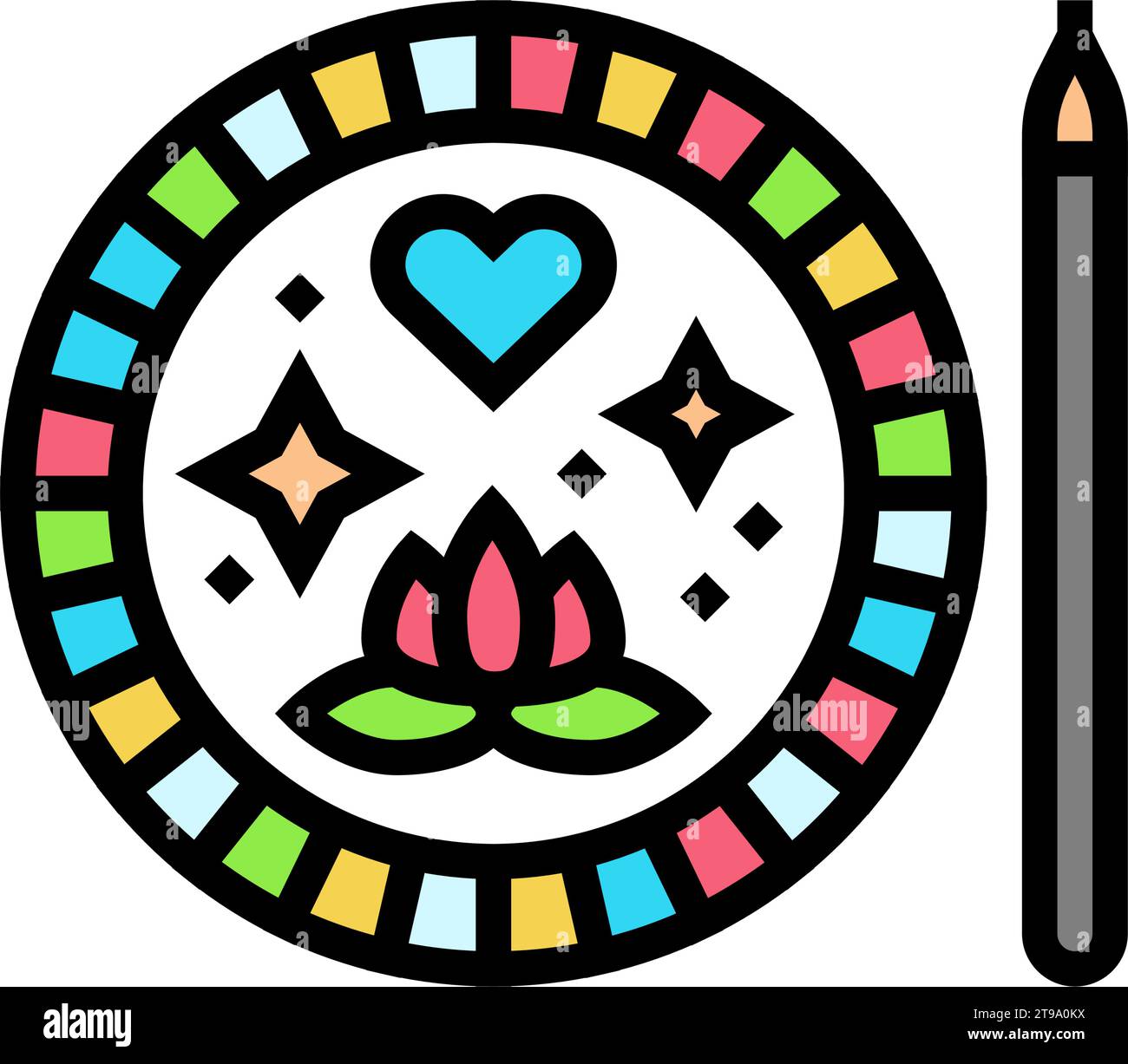 mood tracker mental health color icon vector illustration Stock Vector ...