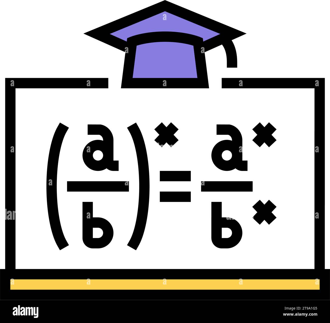 math class primary school color icon vector illustration Stock Vector ...