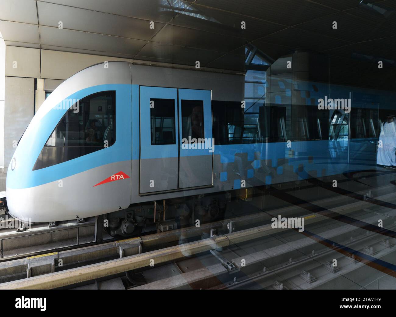 A Dubai metro train. Dubai, UAE Stock Photo - Alamy