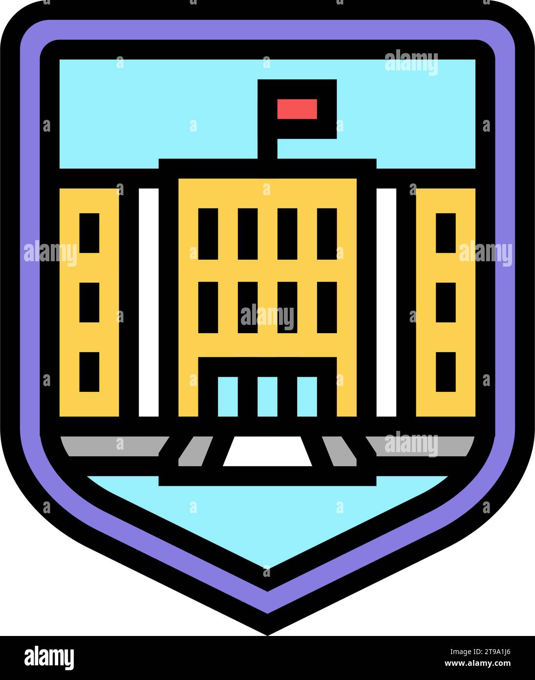 school safety primary school color icon vector illustration Stock ...