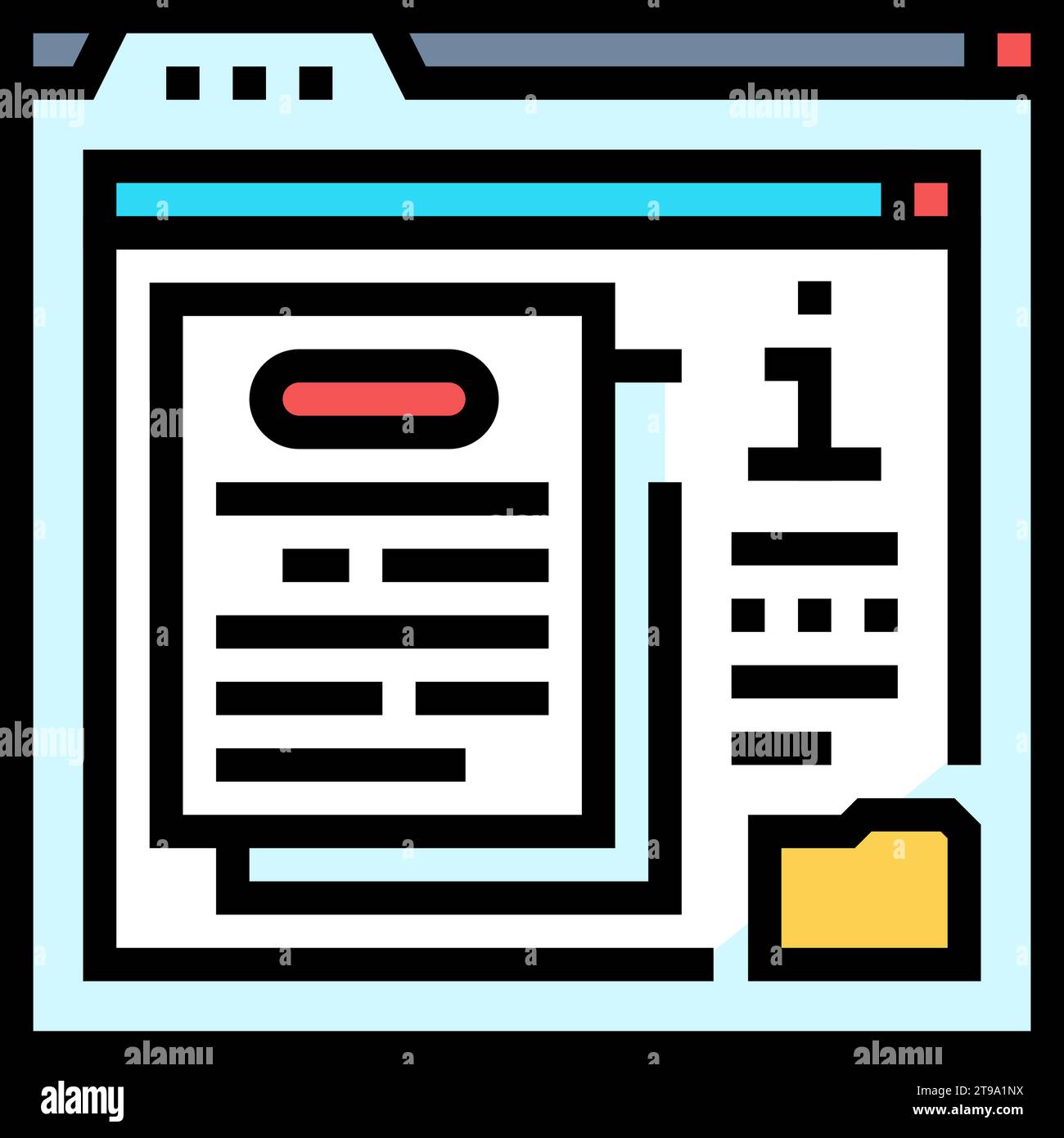 software documentation color icon vector illustration Stock Vector Image & Art - Alamy
